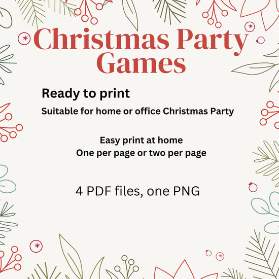 Christmas party games, printable games dinner table riddles scavenger ...